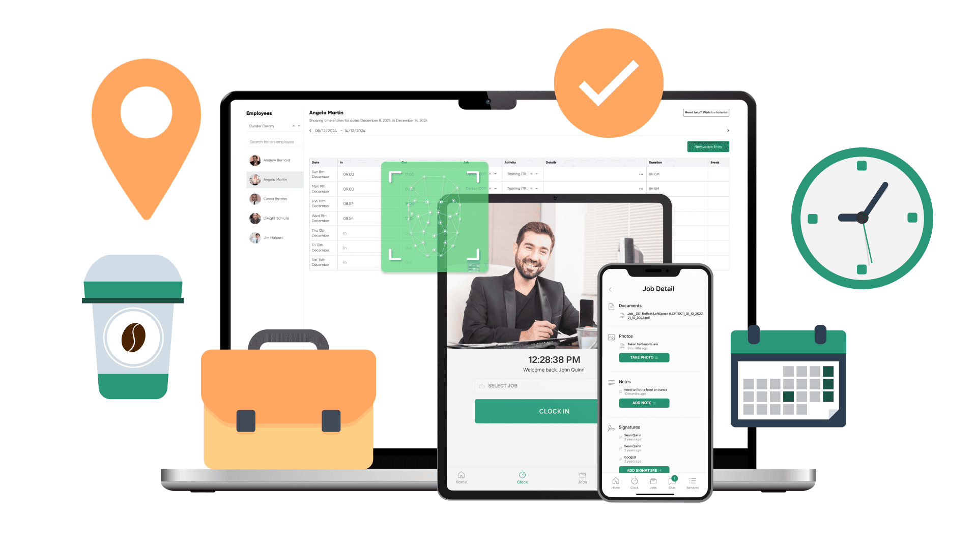 Paperless Time and Attendance Software for your Office Business ...